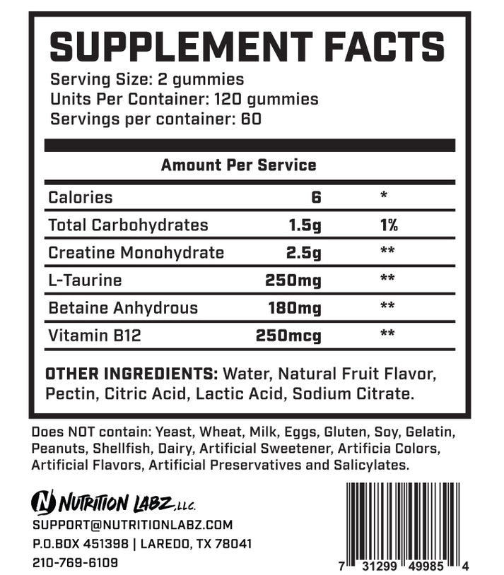 Creatine Monohydrate Gummies