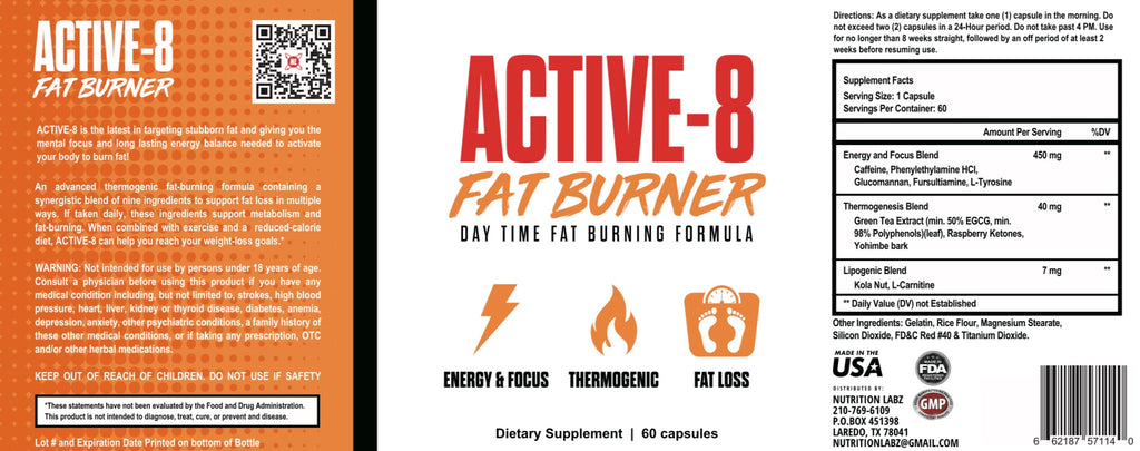 ACTIVE-8 FAT BURNER – Nutrition Labz